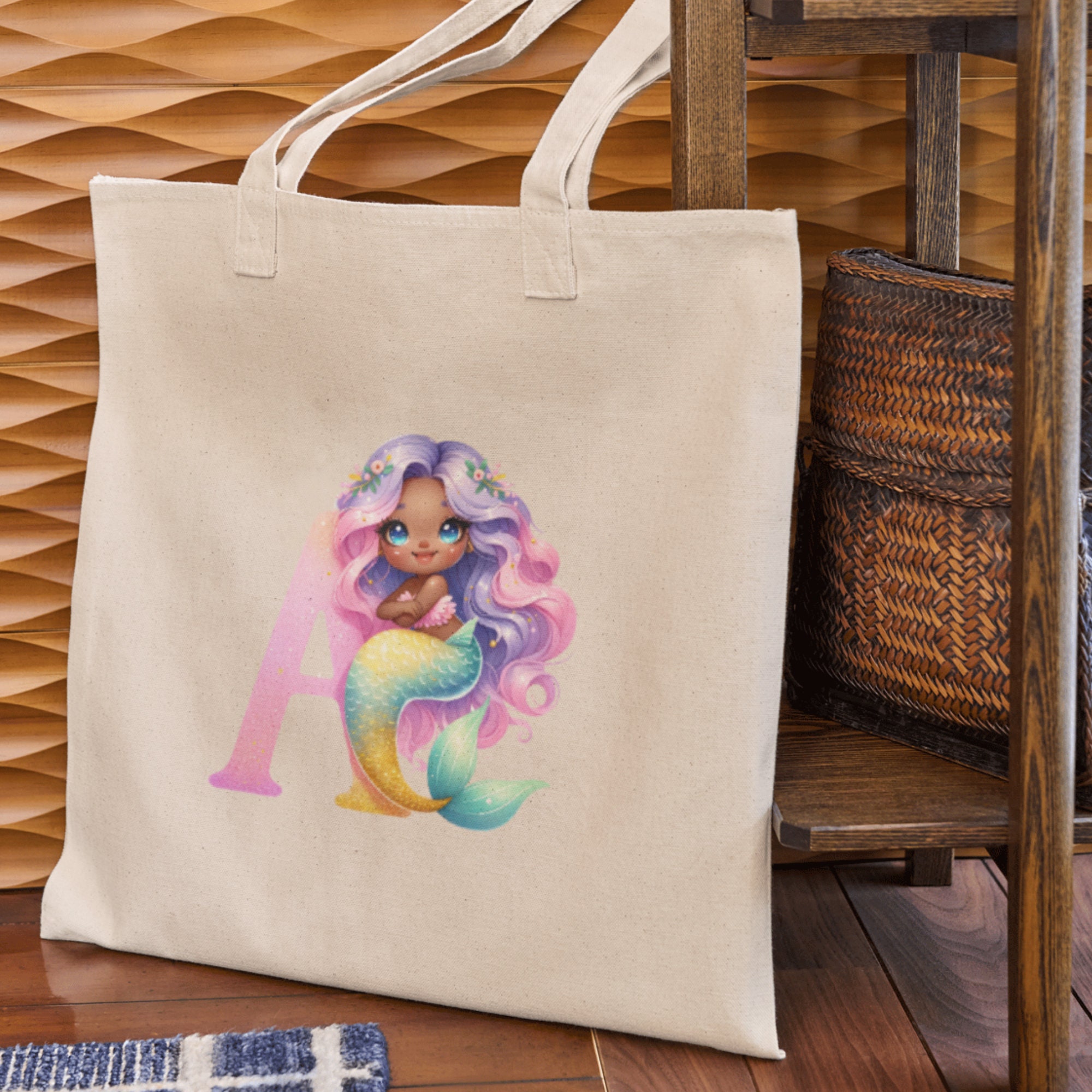 Mermaid Alphabet Clipart Set Watercolor Mermaid Letters PNG, Vibrant ...