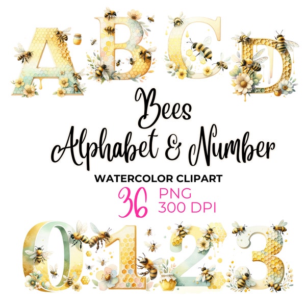 Honey Bee Alphabet - Etsy