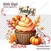 Thanksgiving Cupcake Clipart - Fall Watercolor PNG Files for Crafts ...
