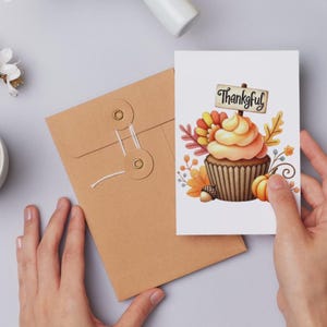 Thanksgiving Cupcake Clipart - Fall Watercolor PNG Files for Crafts ...