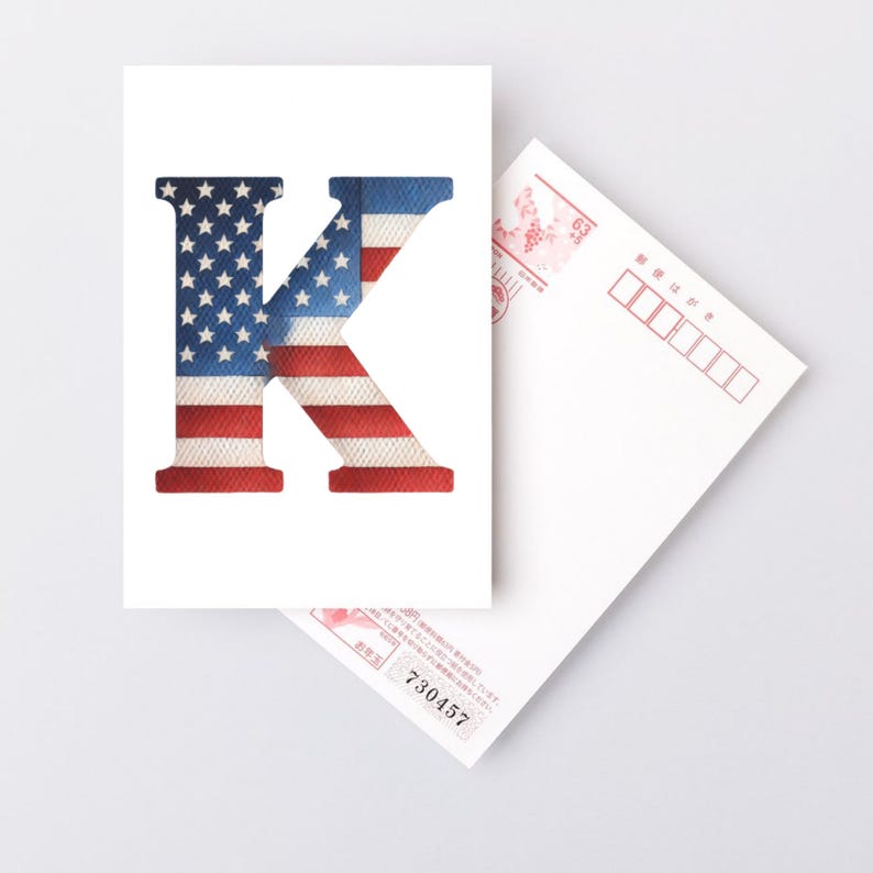 American Flag Alphabet Clipart: Patriotic PNG Letters (digital Download ...