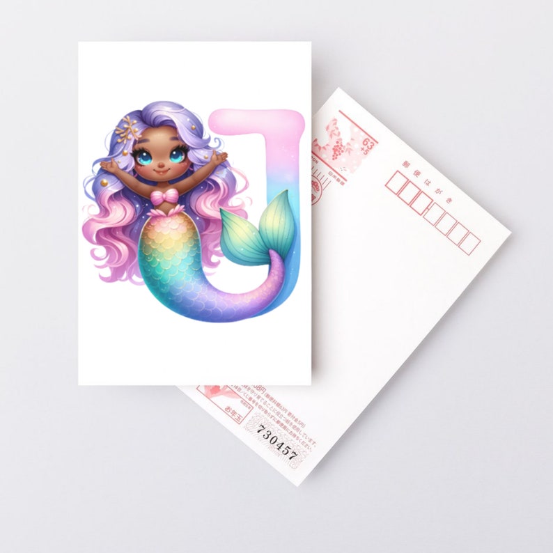 Mermaid Alphabet Clipart Set Watercolor Mermaid Letters PNG, Vibrant ...