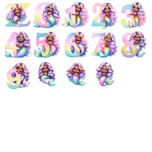 Mermaid Alphabet Clipart Set - Watercolor Mermaid Letters PNG, Vibrant ...