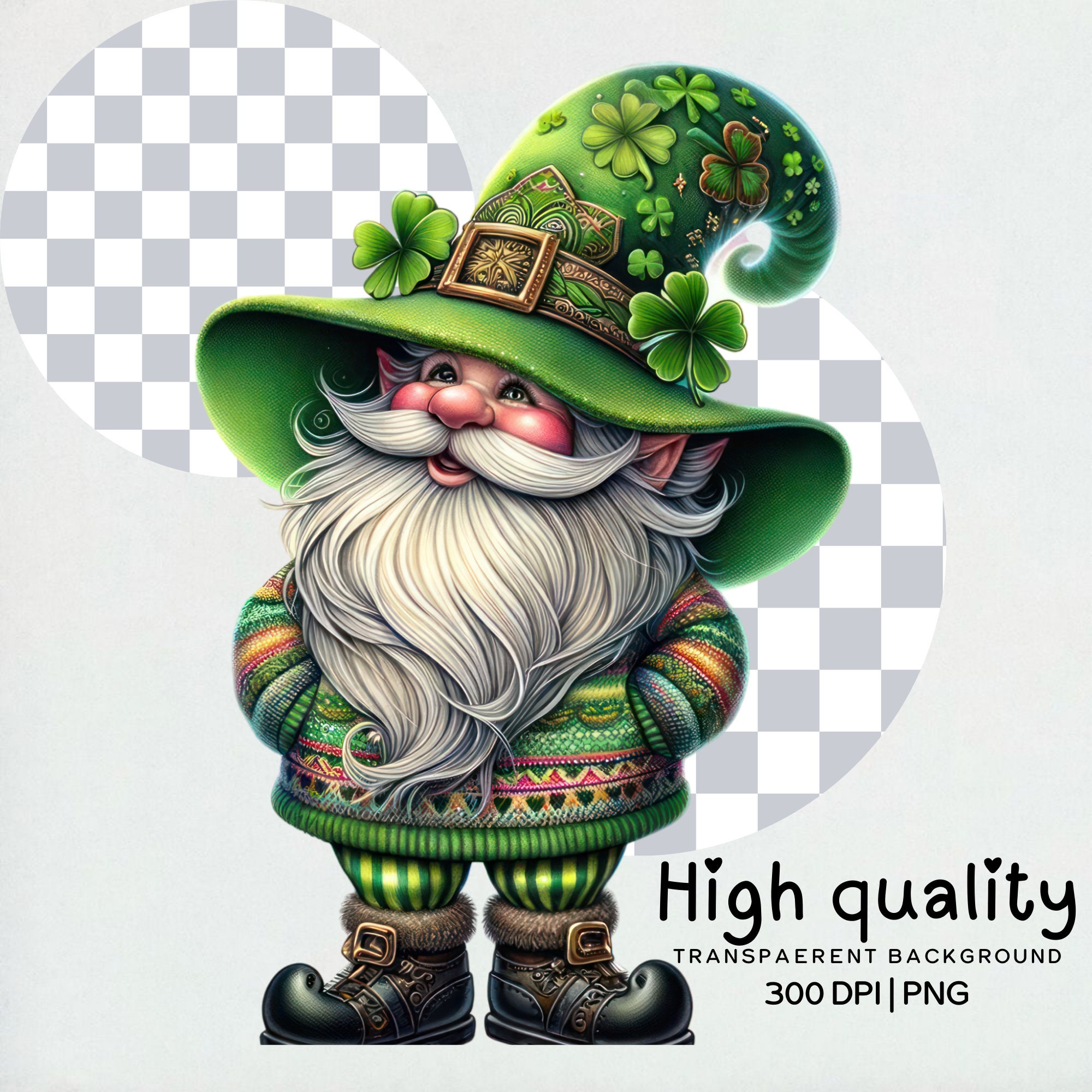 Watercolor St. Patrick's Day Gnomes Clipart - Festive Irish Elves PNG ...