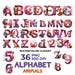 Animal Alphabet Clipart: Watercolor Woodland Letters & Numbers (PNG ...