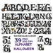 Halloween Alphabet Clipart: Watercolor PNG Letters & Numbers (digital ...
