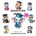 Graduation Animal Clipart Bundle | Watercolor PNG | Cute Animal ...