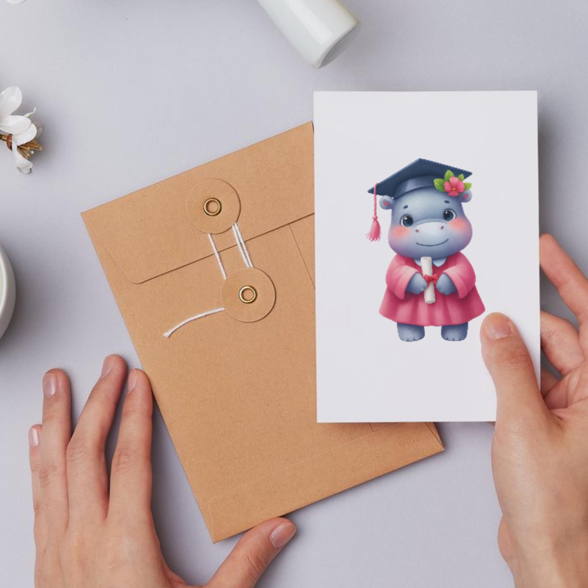 Graduation Animal Clipart Bundle | Watercolor PNG | Cute Animal ...