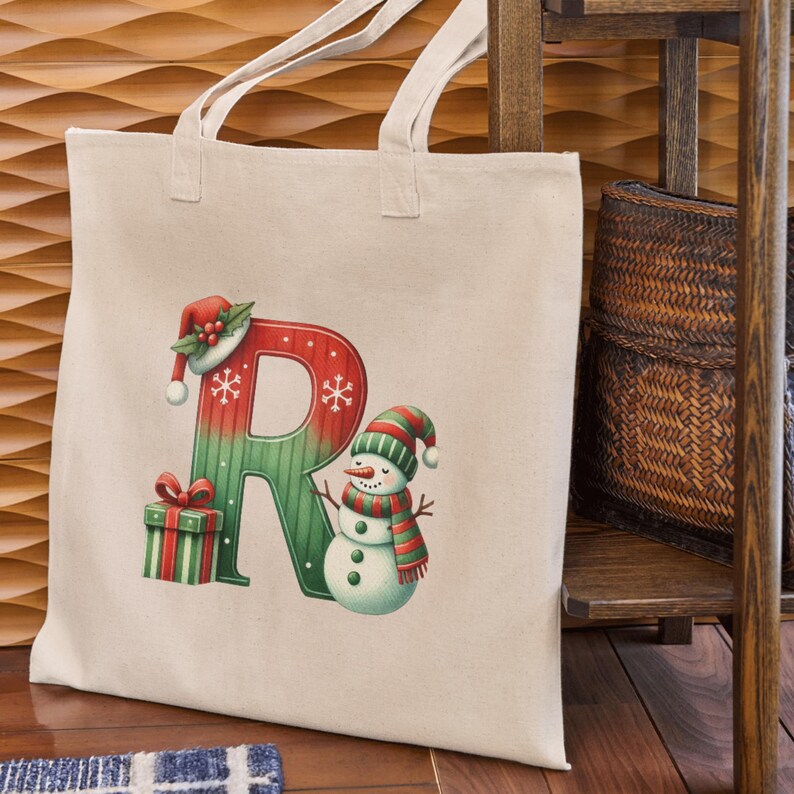 Christmas Alphabet Clipart | 36 PNG Watercolor Letters-numbers ...