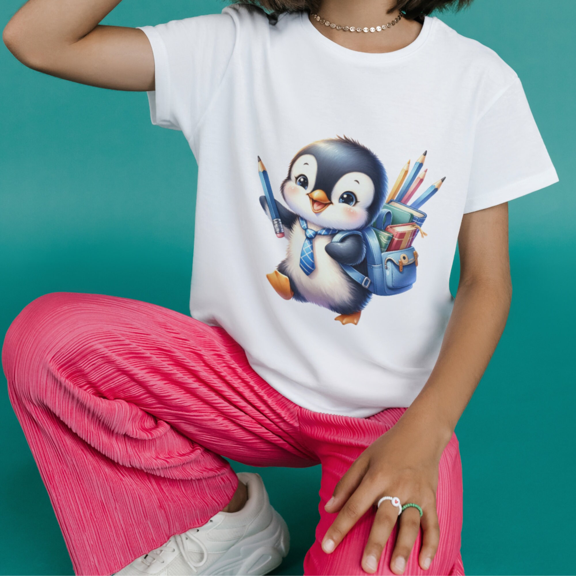 Scholarly Penguin Clipart - Playful Back to School Watercolor Penguins ...