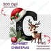 Christmas Alphabet Clipart, 36 PNG Letters & Numbers, Holiday Santa Hat ...