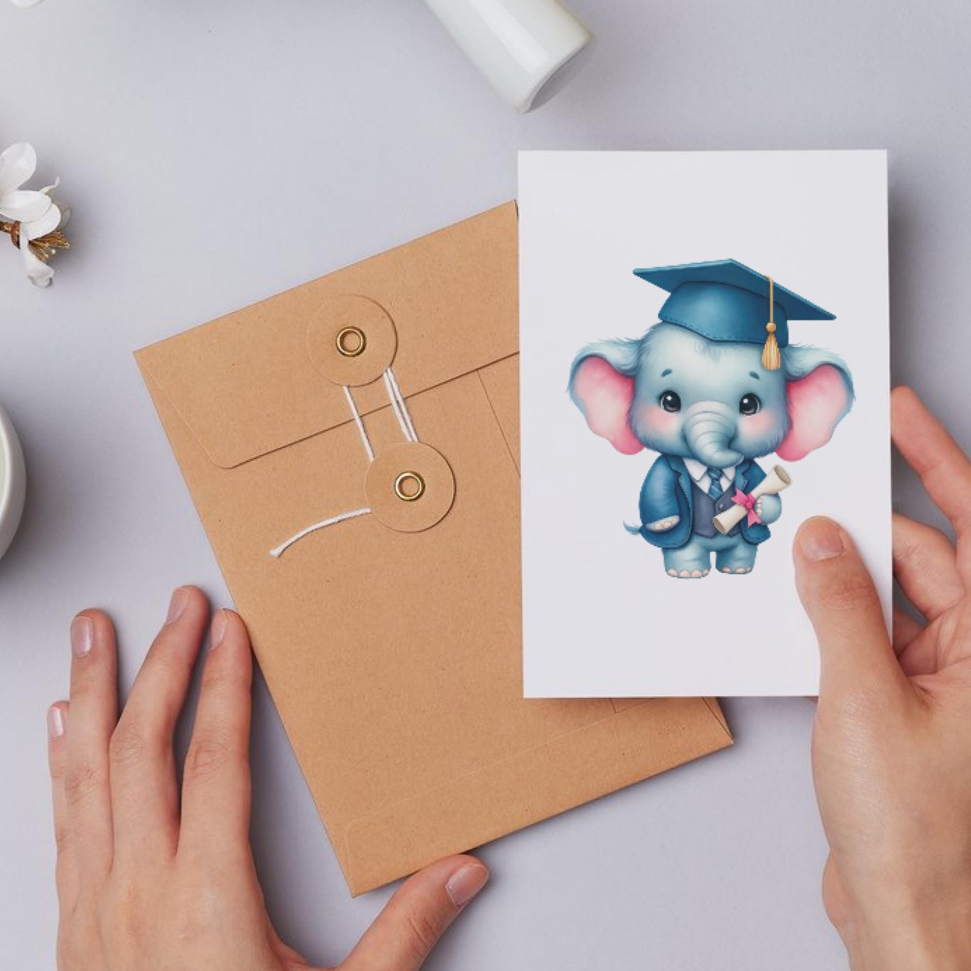 Graduation Animal Clipart Bundle | Watercolor PNG | Cute Animal ...