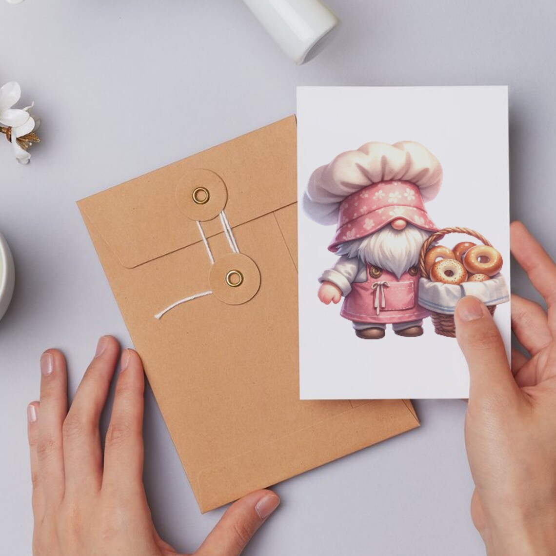 Baker Gnomes Watercolor Clipart Set - Cute Kitchen Gnomes, Chef Gnome ...