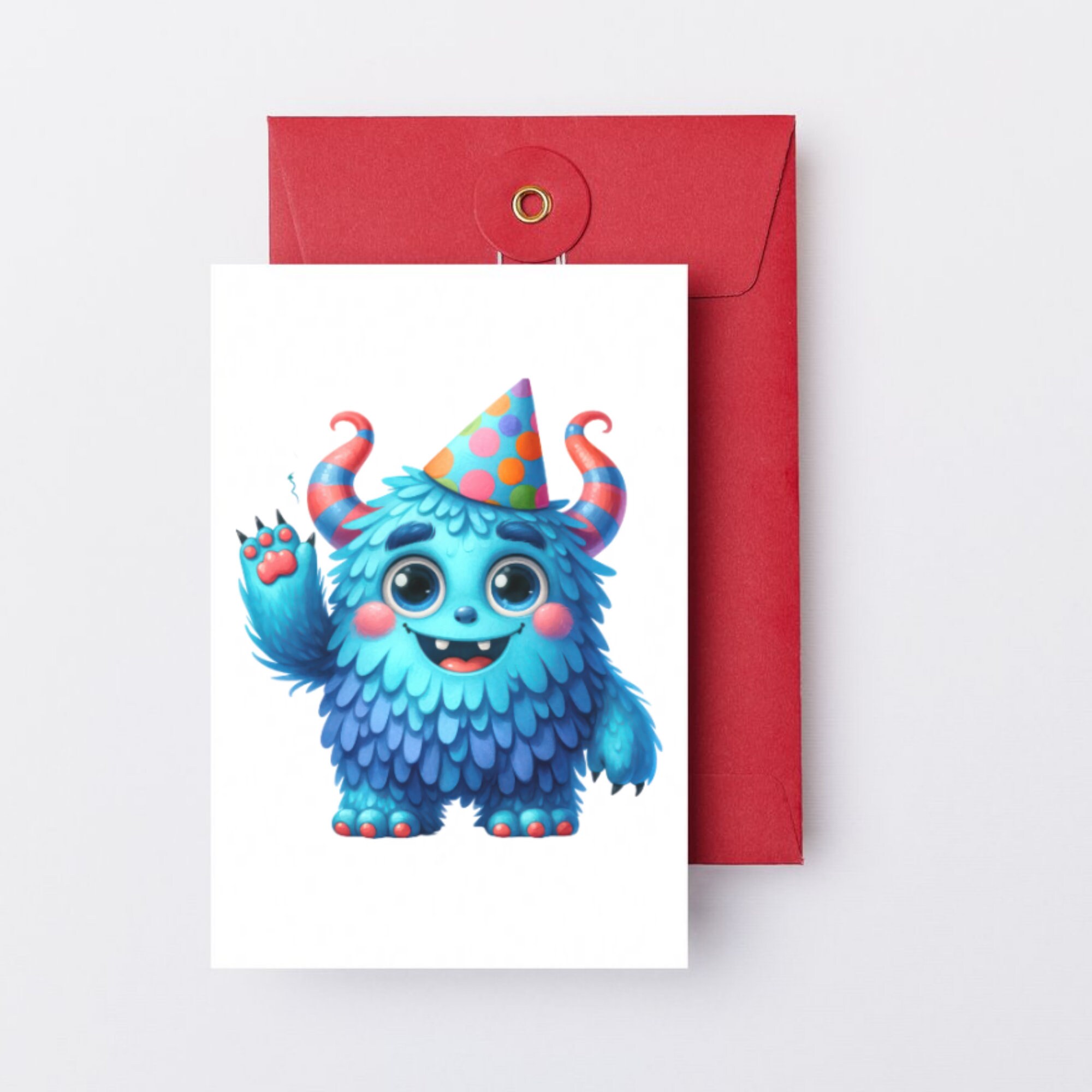 Watercolor Blue Monster Clipart – 40 PNG Images, Kids Illustration ...