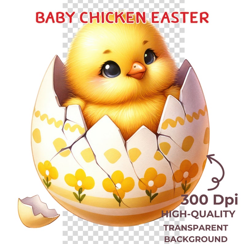 Easter Watercolor Baby Chick Clipart - Cute Spring Chickens and ...