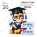 Graduation Animal Clipart Bundle | Watercolor PNG | Cute Animal ...