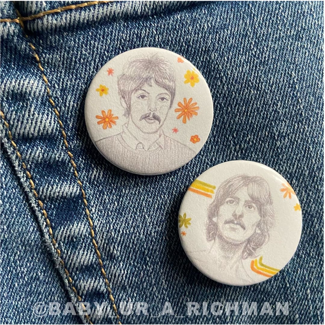 Paul Mccartney & George Harrison the Beatles Buttons/badges - Etsy
