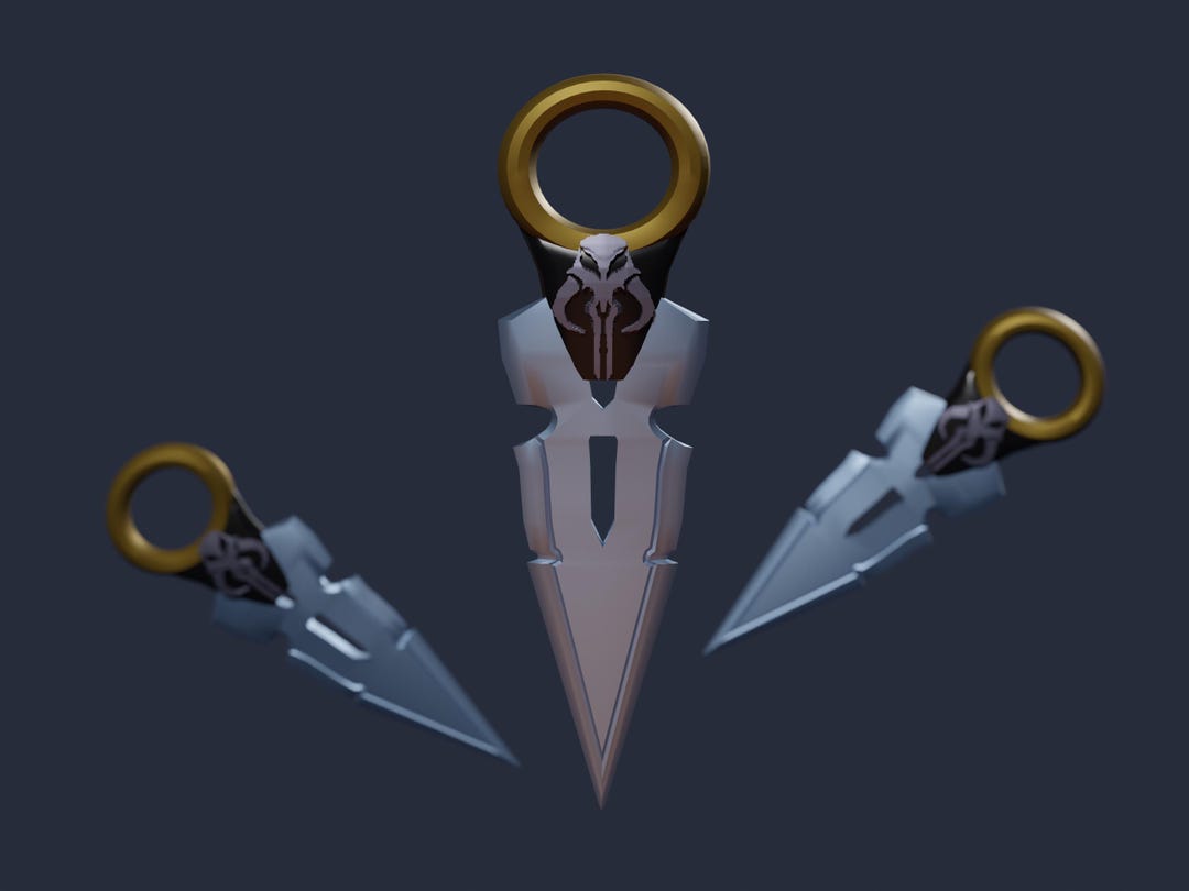 Mandalorian Throwing Knife, Stab Dagger Combo Pack STL File for 3d ...