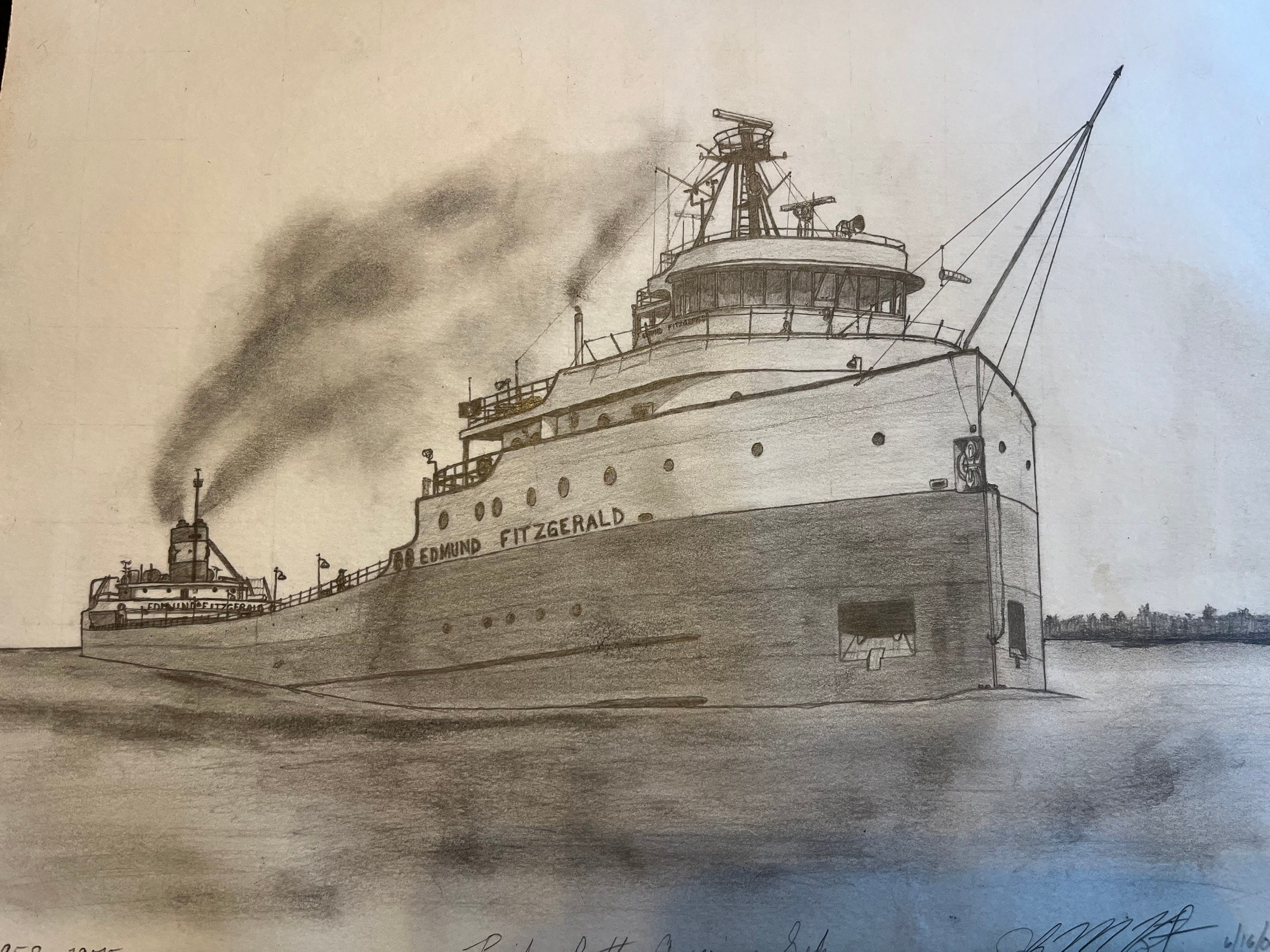 Edmund Fitzgerald Drawing