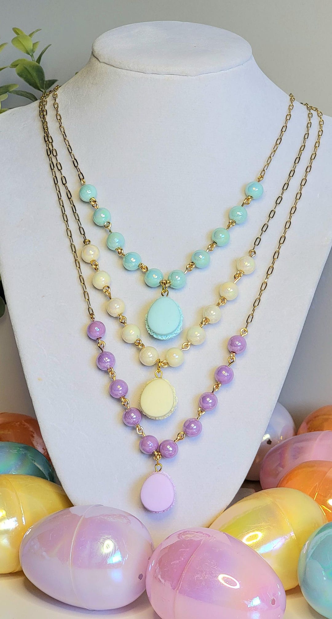 Pastel Egg Macaron Necklace/ Macaron Jewelry/ Dessert Jewelry - Etsy