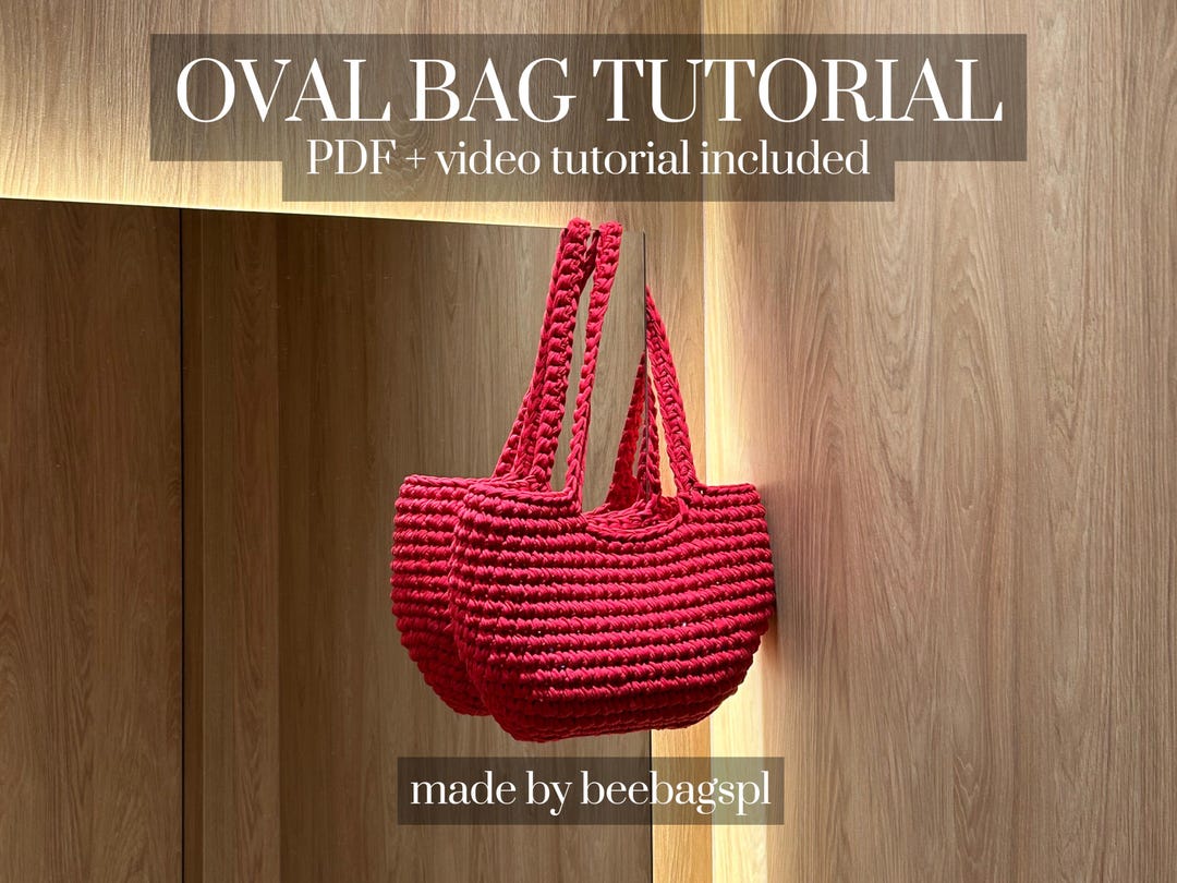 Crochet Oval Bag Pattern: English Tutorial (PDF & Video) - Etsy