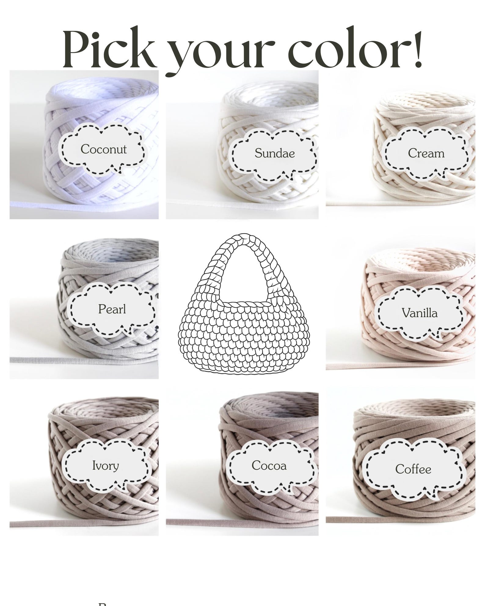 Handmade Crochet Tote Bag: Recycled Cotton Yarn Mini Bag - Etsy