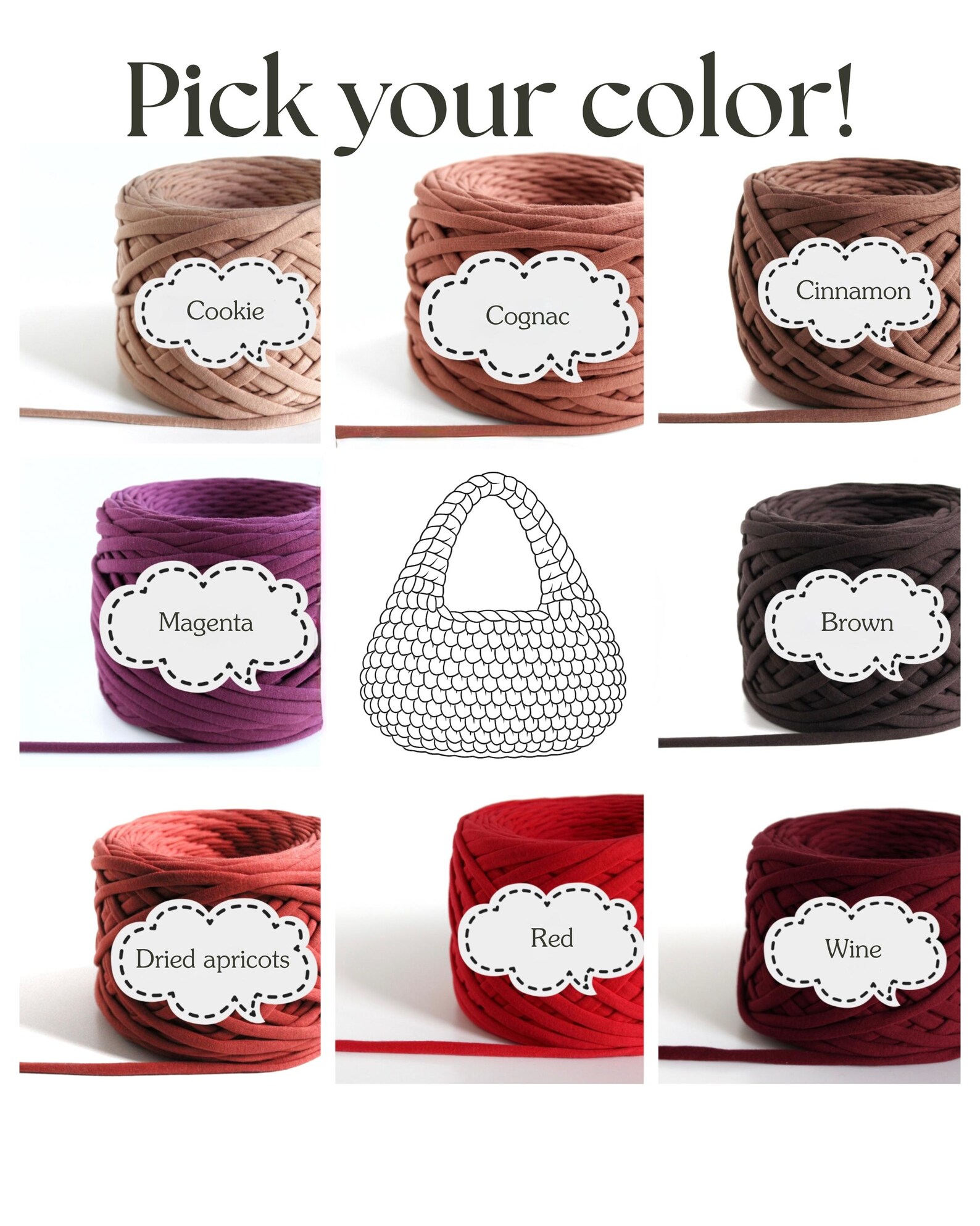 Handmade Crochet Tote Bag: Recycled Cotton Yarn Mini Bag - Etsy