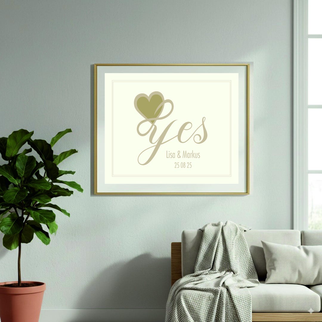 Personalized Wedding Gift for Bride and Groom With Date, Individual ...