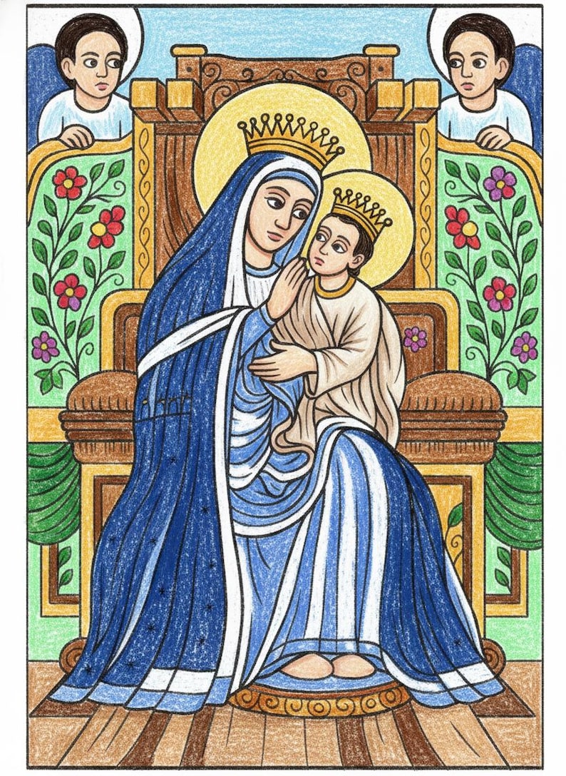 Ethiopian Orthodox Icon Coloring Pages – Saints & Angels (printable ...