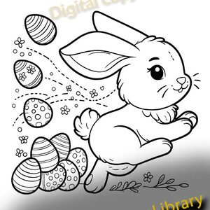 Hoppy Easter Moments Coloring Page | 17 Easter Themed Coloring Pages ...