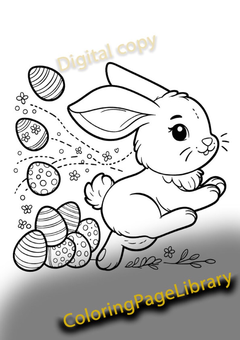Hoppy Easter Moments Coloring Page | 17 Easter Themed Coloring Pages ...