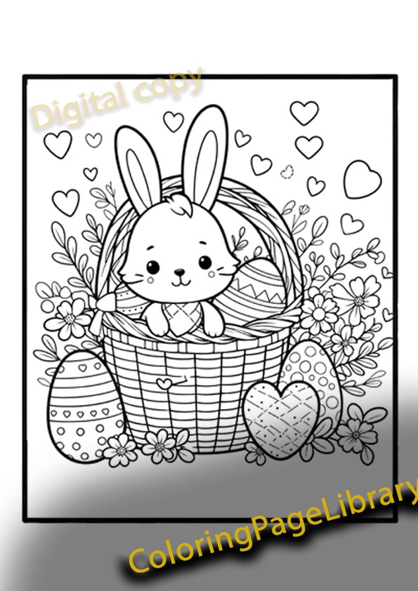 Hoppy Easter Moments Coloring Page | 17 Easter Themed Coloring Pages ...