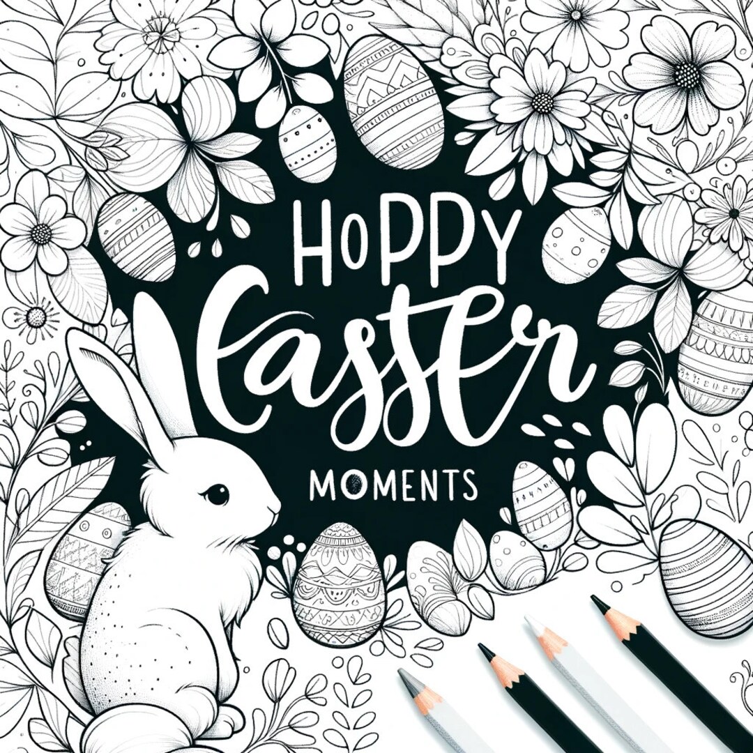Hoppy Easter Moments Coloring Page | 17 Easter Themed Coloring Pages ...