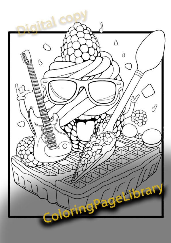 Ice Cream Coloring Page - 16 Page | Scoops of Imagination | Gift for ...