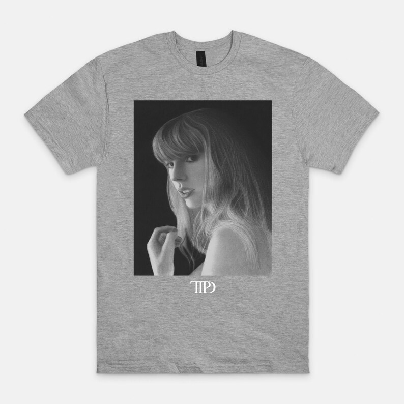 Taylor Swift TTPD Shirt Graphite Original Artistic Drawing by ...