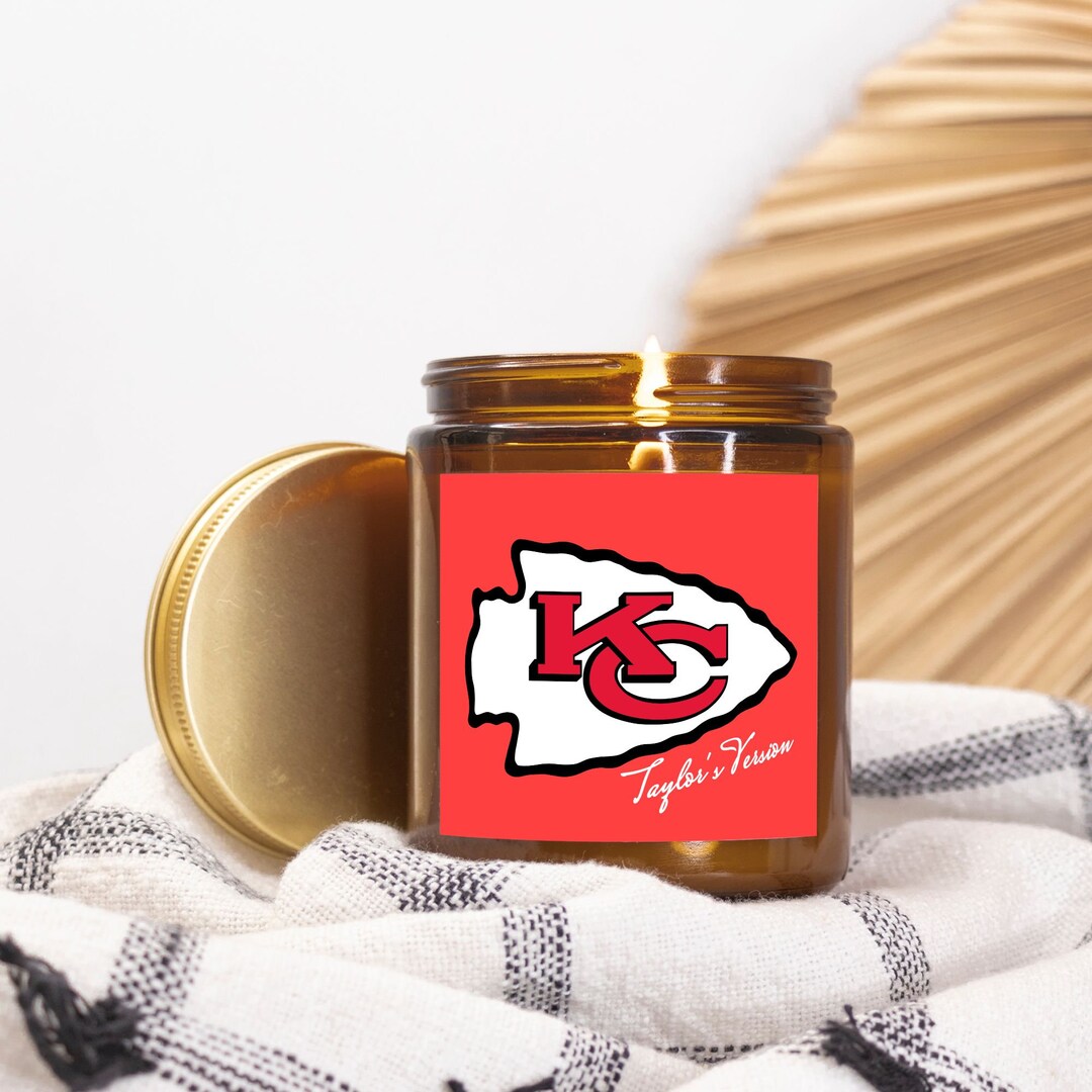9 Oz. Travis Kelce & Taylor Swift Chiefs Candle Amber Jar - Etsy
