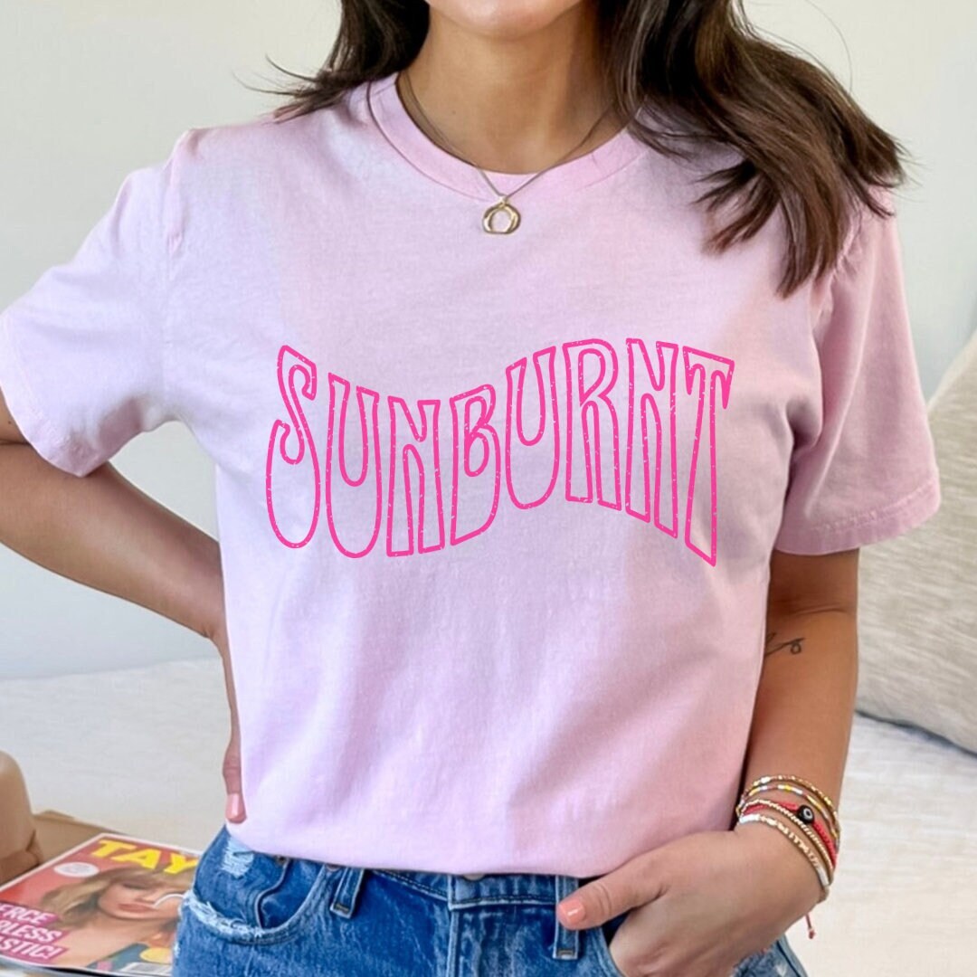 Sunburnt Tshirt, Sunkissed Beachy Tee Shirt, Minimalist Summer Shirts ...