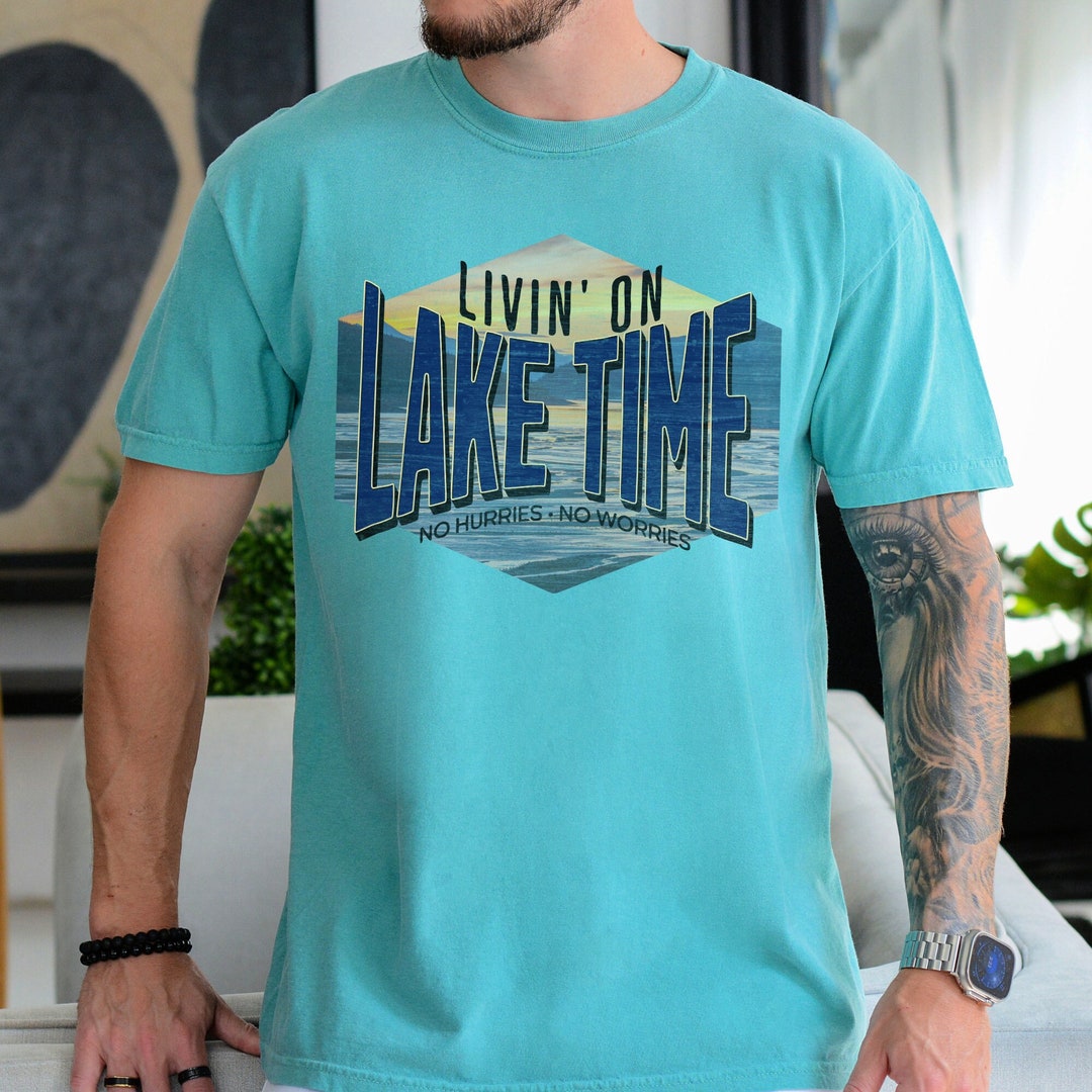 Livin on Lake Time Tshirt, Lake Life Tee Shirt, Lake Tshirt, Boating ...