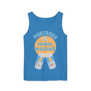 Pontoons and High Noons Tank Top, High Noon Pontoon Shirt, Summer Lake ...