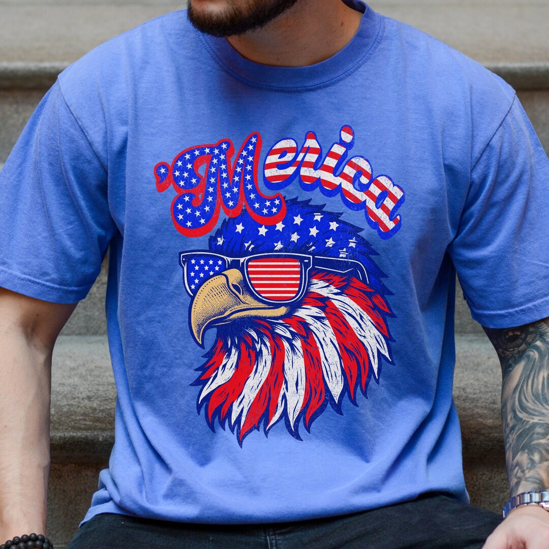 Merica Eagle Tshirt, Merica T-shirt, Fourth of July Shirt, American ...