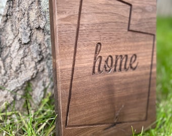 Home State Wall Art Home State Sign State Art Wood Sign - Etsy
