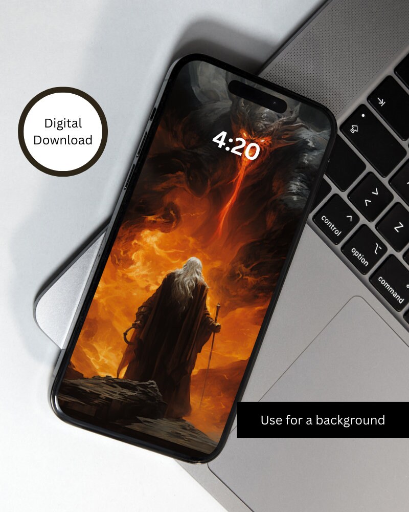 Gandalf in Moria Png,digital Download,lord of the Rings,balrog Sticker ...