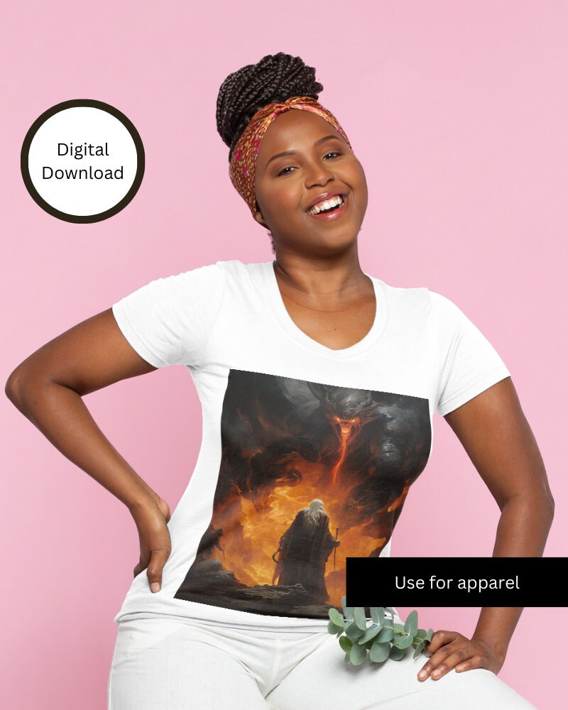 Gandalf in Moria Png,digital Download,lord of the Rings,balrog Sticker ...