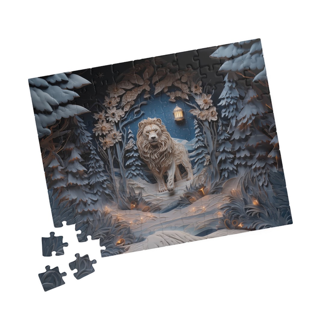 Narnia Puzzle,aslan Puzzle,christmas Lamp Post,narnian Artwork,lion ...
