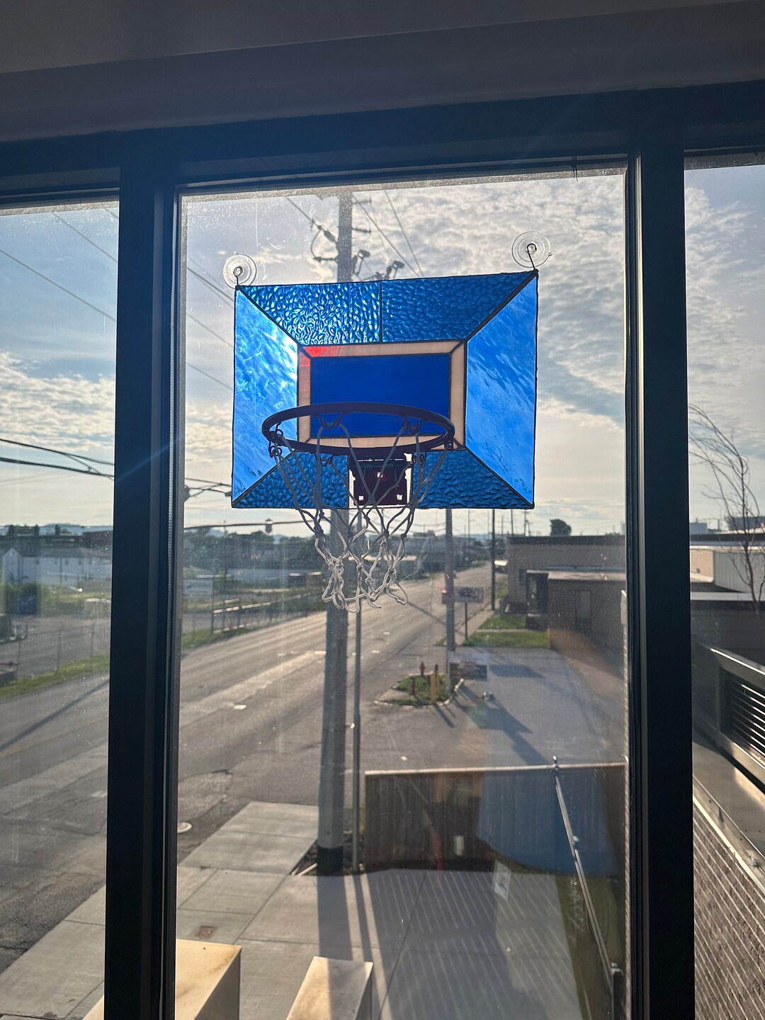 Blue Stained Glass Mini Basketball Goal - Etsy