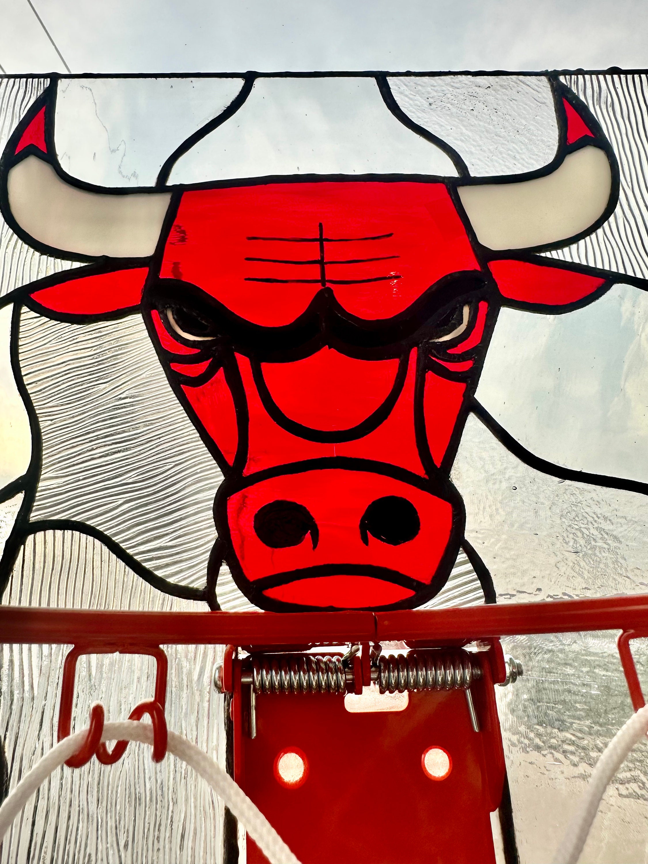Chicago Bulls Stained Glass Basketball Goal - Etsy