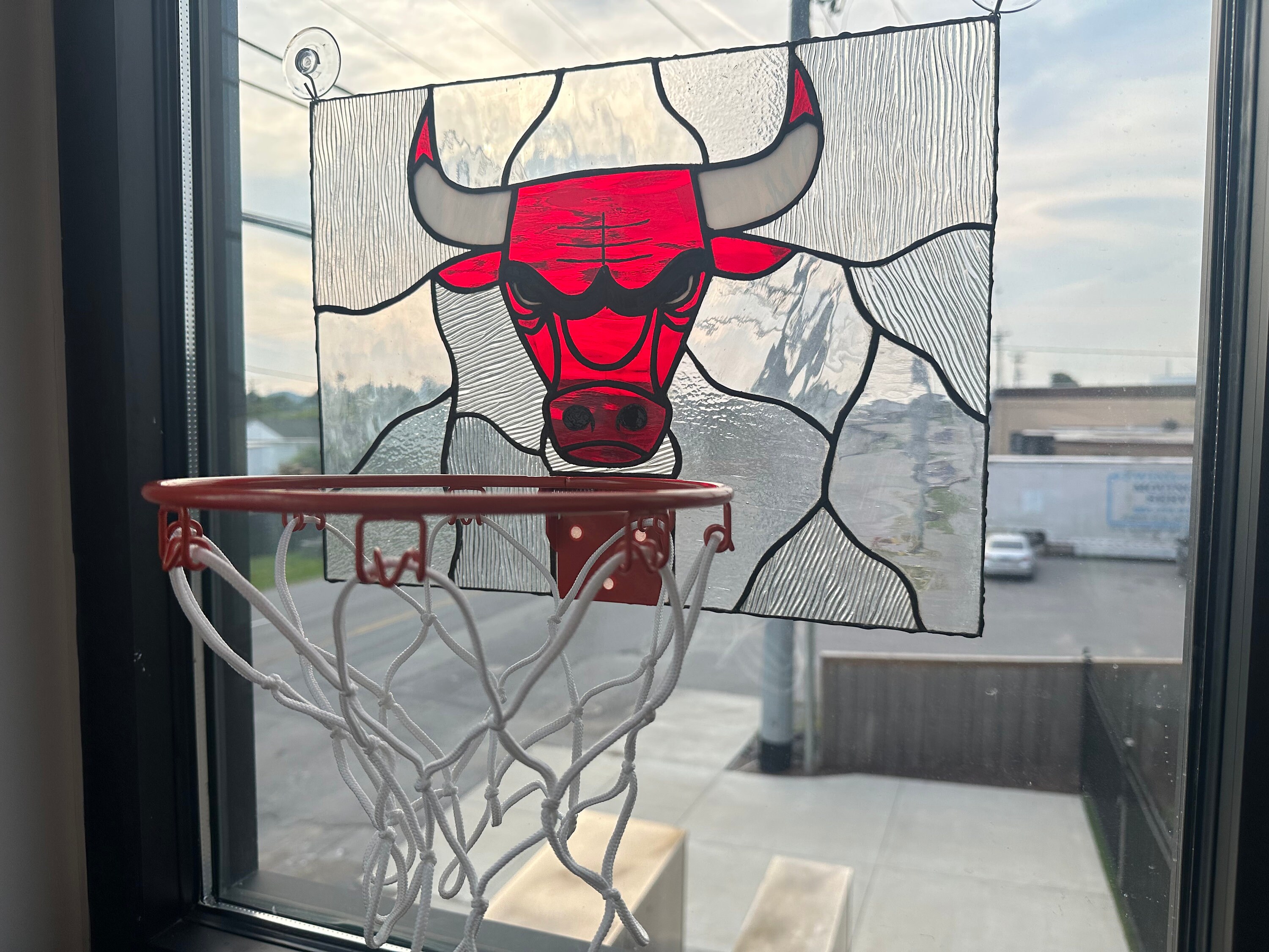 Chicago Bulls Stained Glass Basketball Goal - Etsy