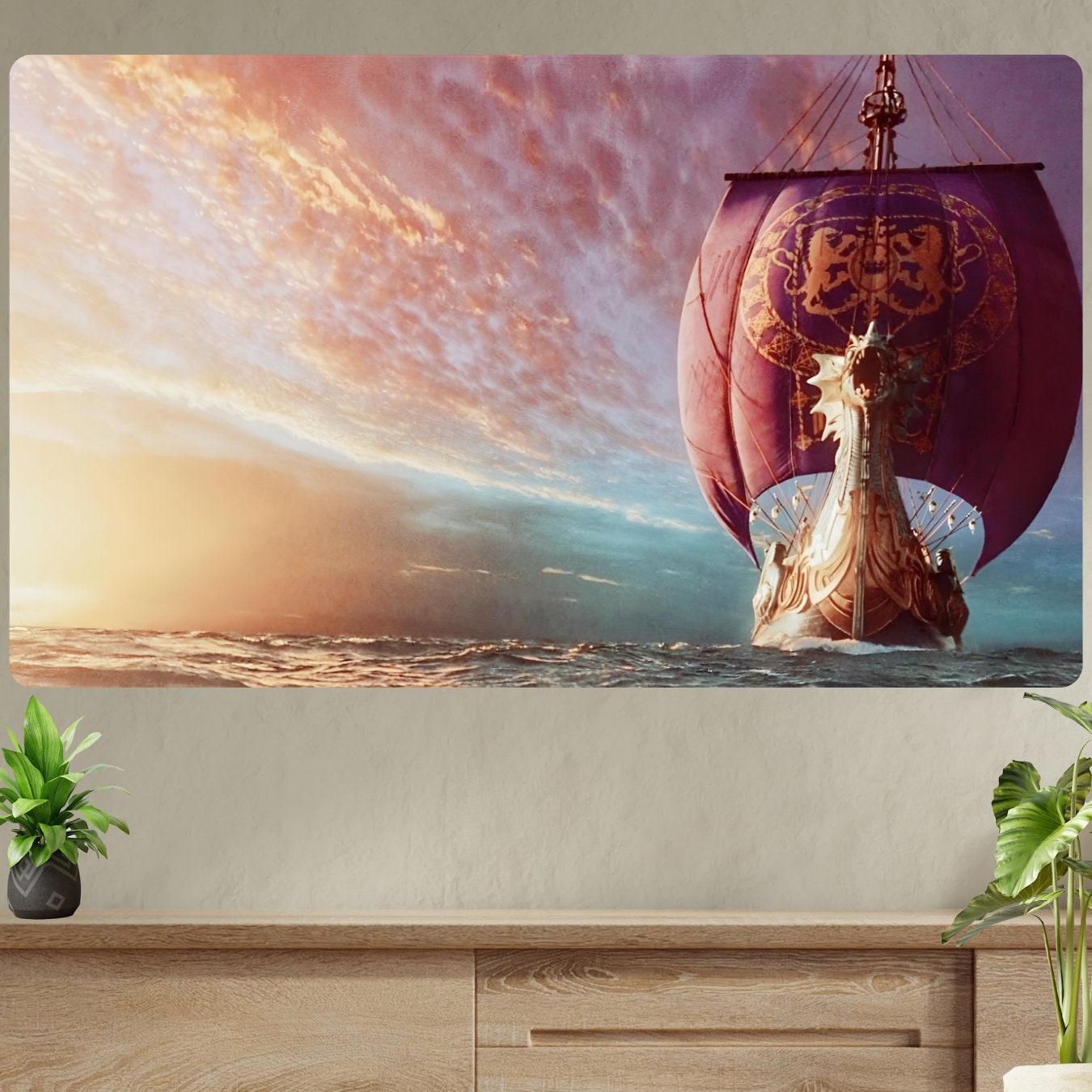 Narnia Ship Art Print: Chronicles of Narnia, Magical World Decor ...