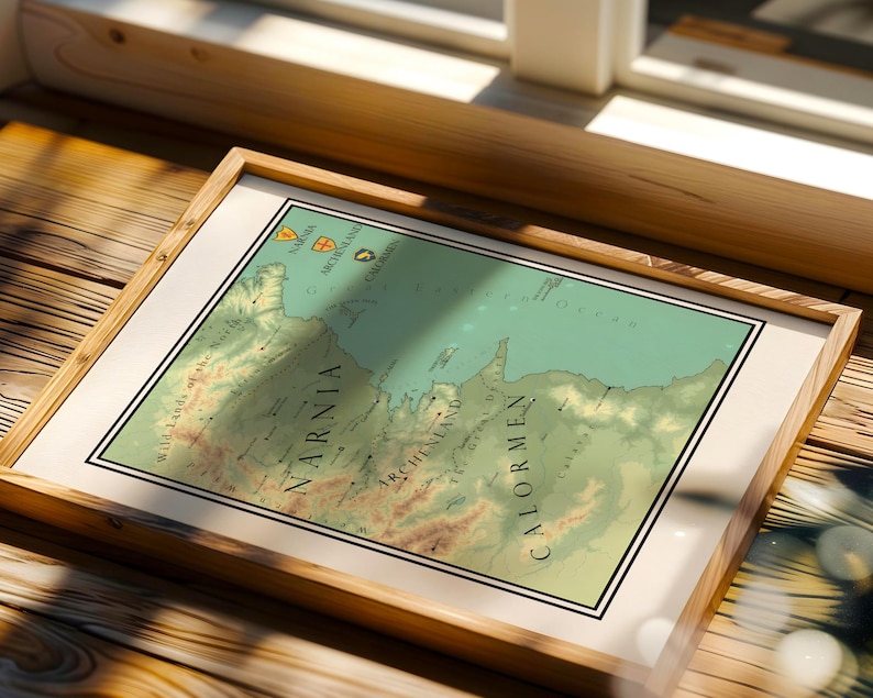 Narnia Map Print, Calormen Fantasy Land, Kids Playroom Decor (digital ...