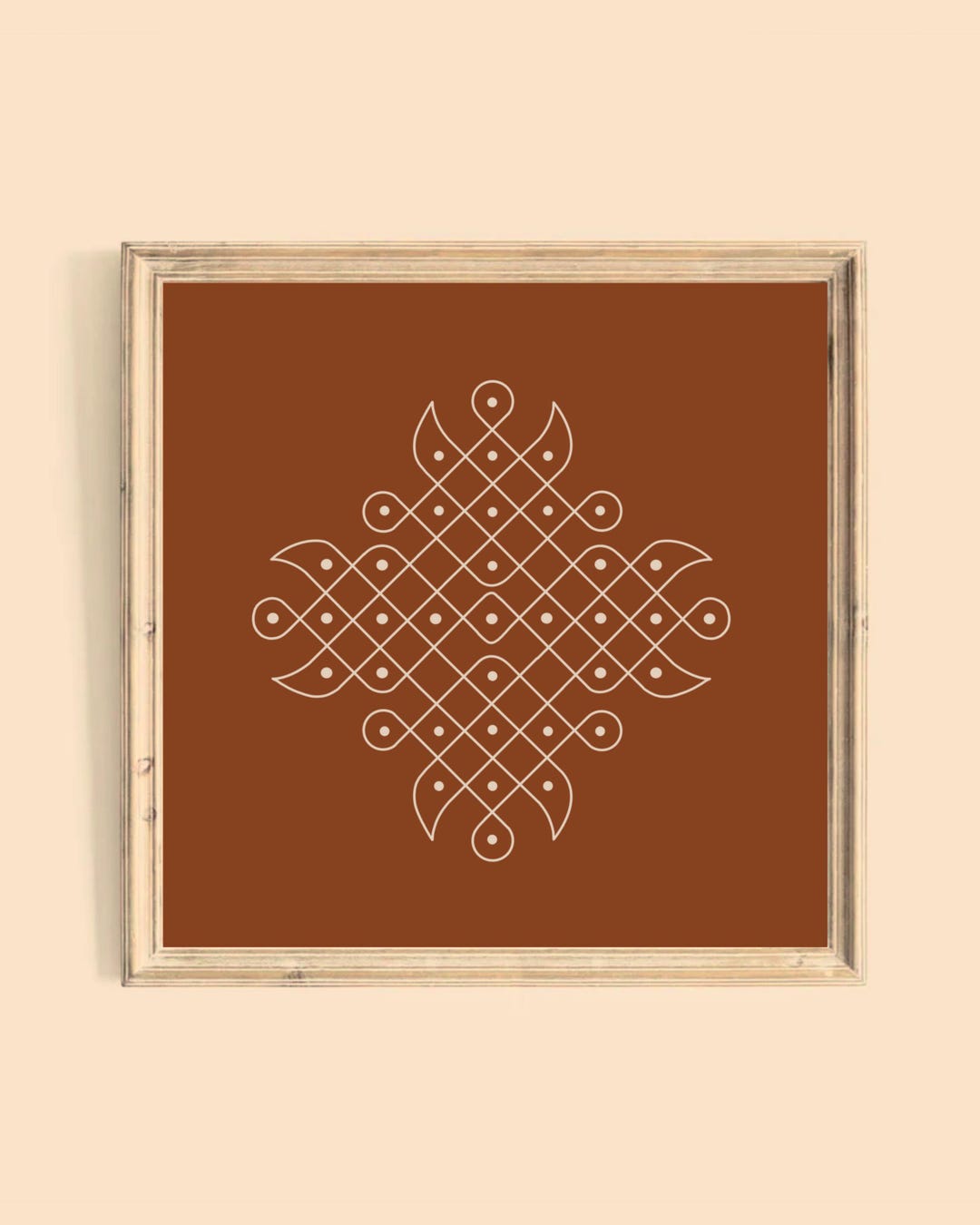 Kolam Mandala Art Print, South Indian Rangoli, Diwali Decor (digital ...